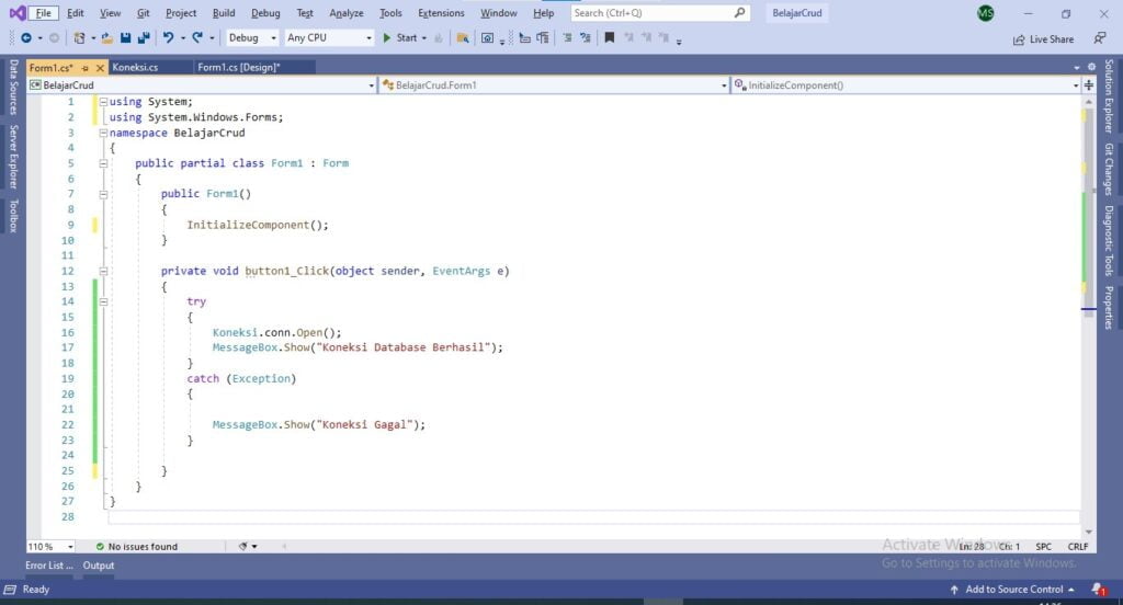 Koneksi Database MySql Menggunakan Bahasa Pemrograman C# .Net - Semarsoft
