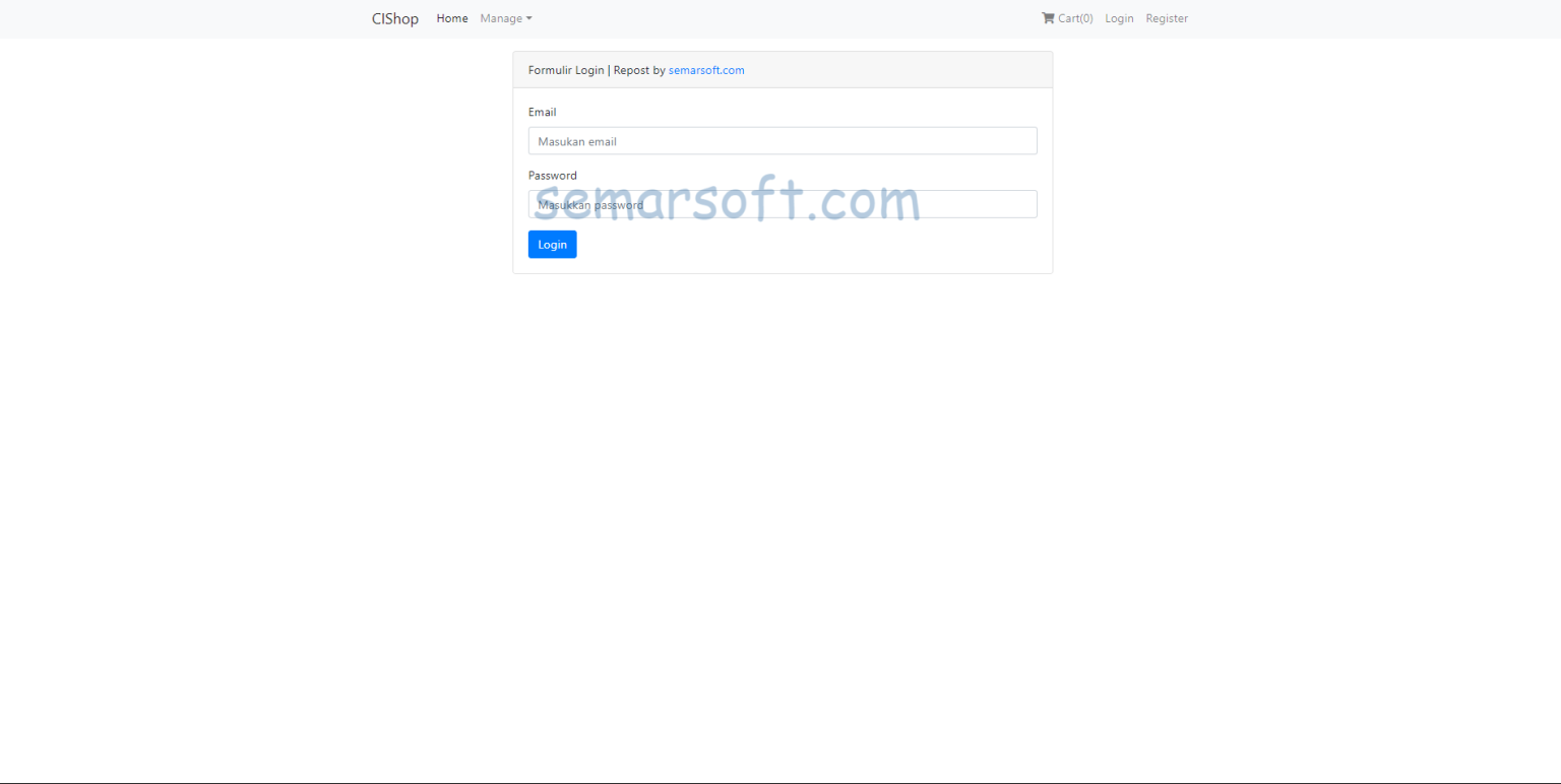 Download Aplikasi Toko Online Web (Codeigniter)